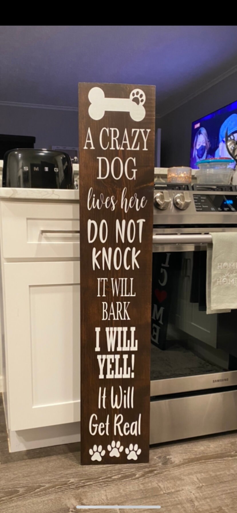 Porch Sign Porch Leaner Dog Sign Dog Leaner Crazy Dog Sign Crazy Dog ...