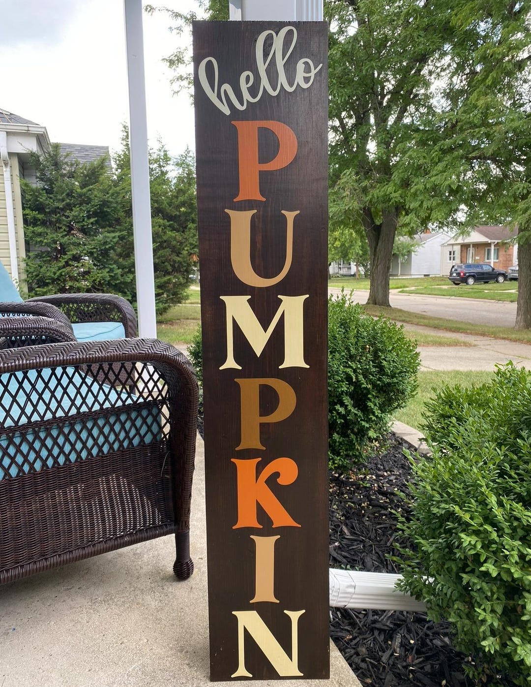 Welcome Porch Sign Hello Pumpkin Leaner Fall Pumpkin Sign Hello Pumpkin ...