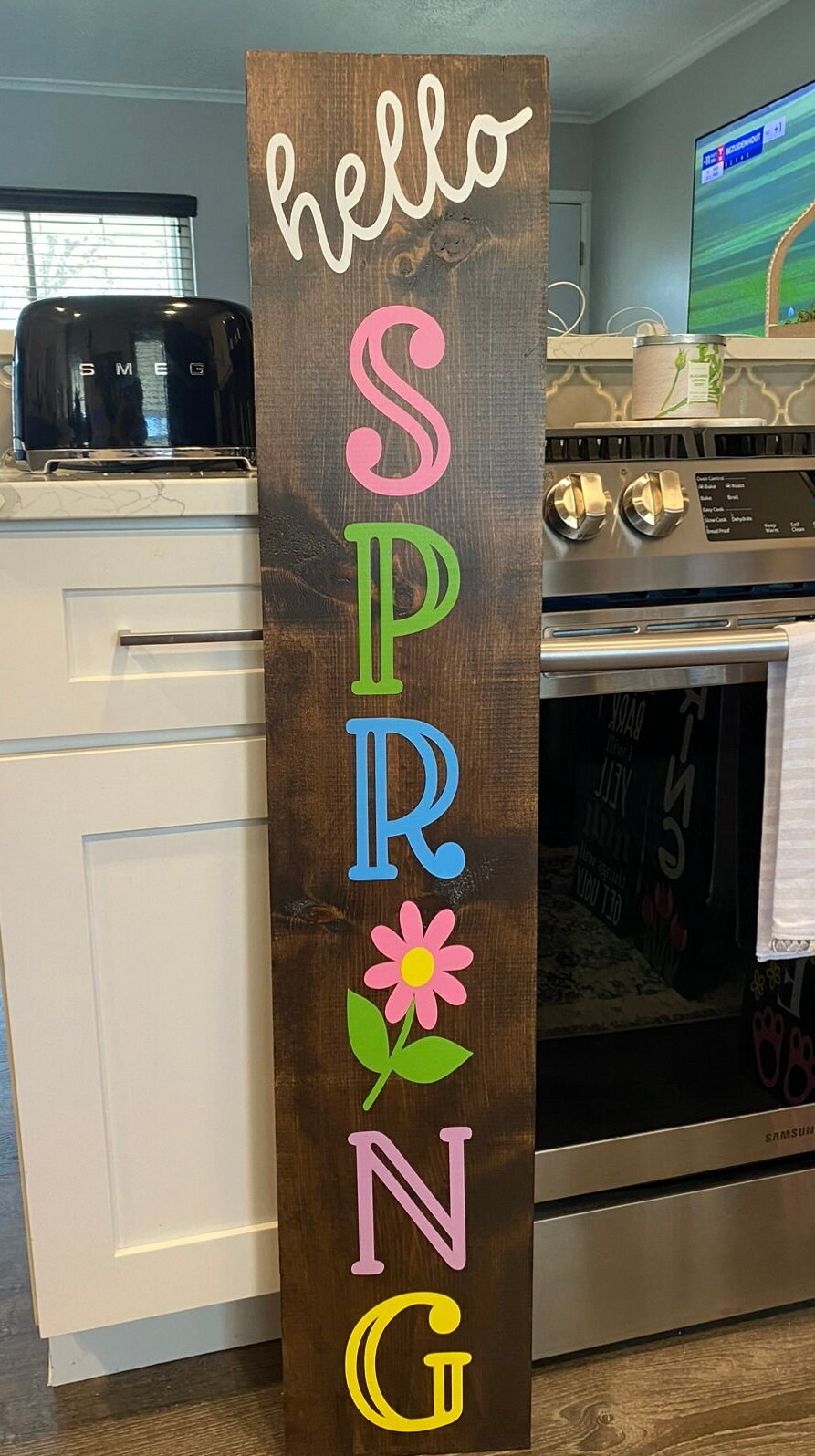 Hello Spring Leaner Hello Spring Porch Sign Spring Porch Sign Spring ...