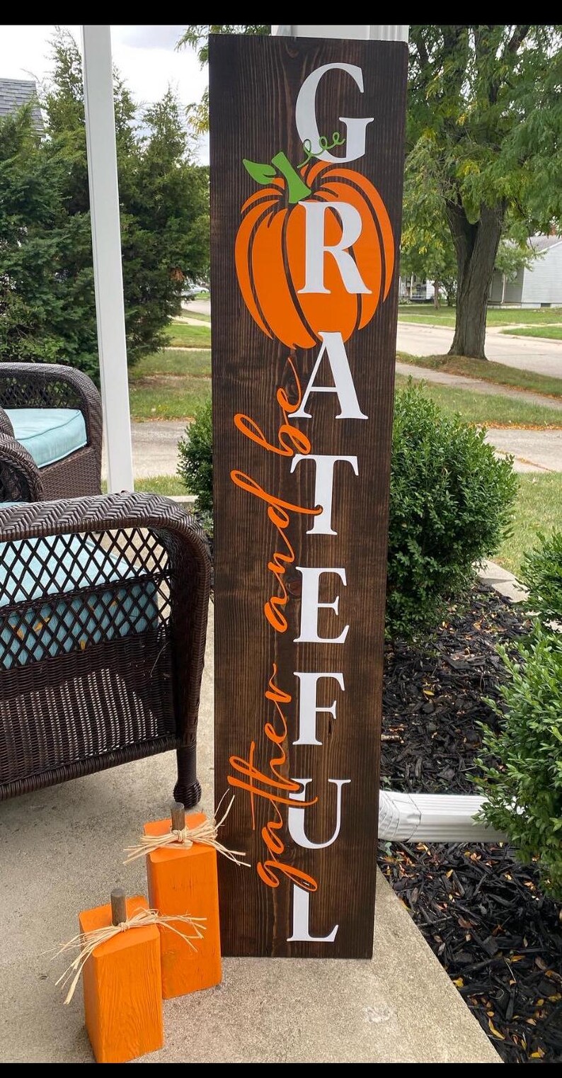 Welcome Sign Fall Porch Leaner Pumpkin Porch Leaner Pumpkin Sign Fall ...