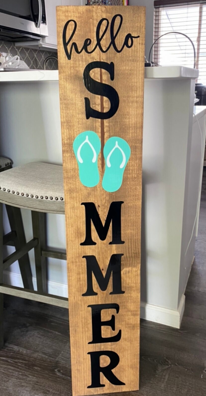 Summer Porch Sign Hello Summer Porch Leaner Summer Leaner Summer Sign ...