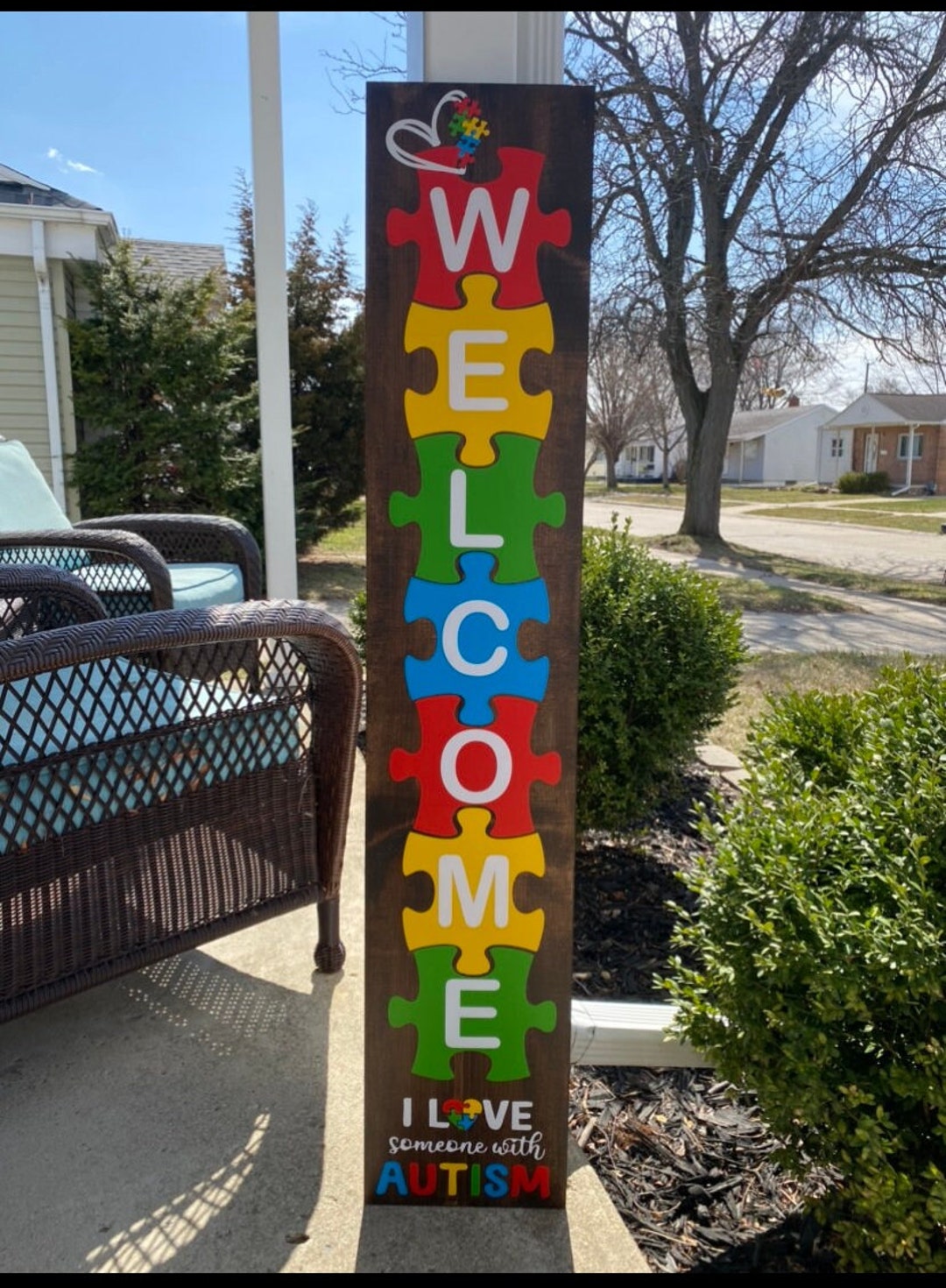 Porch Sign| Porch Leaner| Autism Awareness| Autism Sign - Etsy