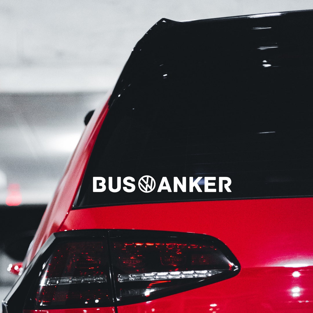 2x Bus Wanker VW Stickers, Vinyl Decal, Camper Sticker, Car Bumper ...