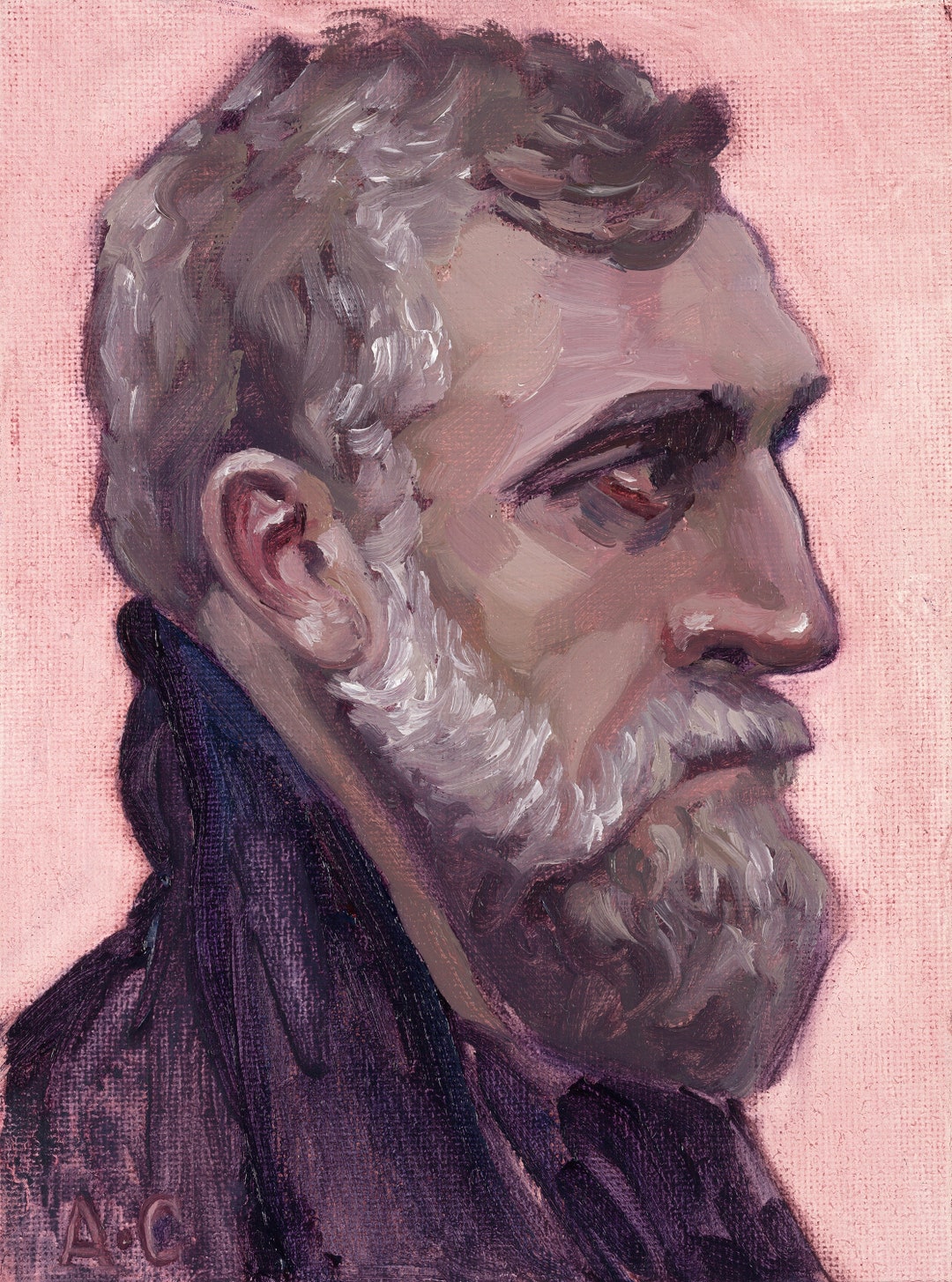 Portrait of a Sailor 5x7 Canvas Board. Oil Painting, Portrait, Original ...