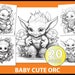 Floral Whimsy: Baby Flower Orc - Coloring Pages for Adults - Baby ...