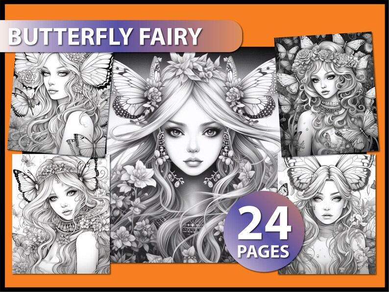 Butterfly Fairy Coloring Pages for Adults Fairy Wings Coloring Fairy ...