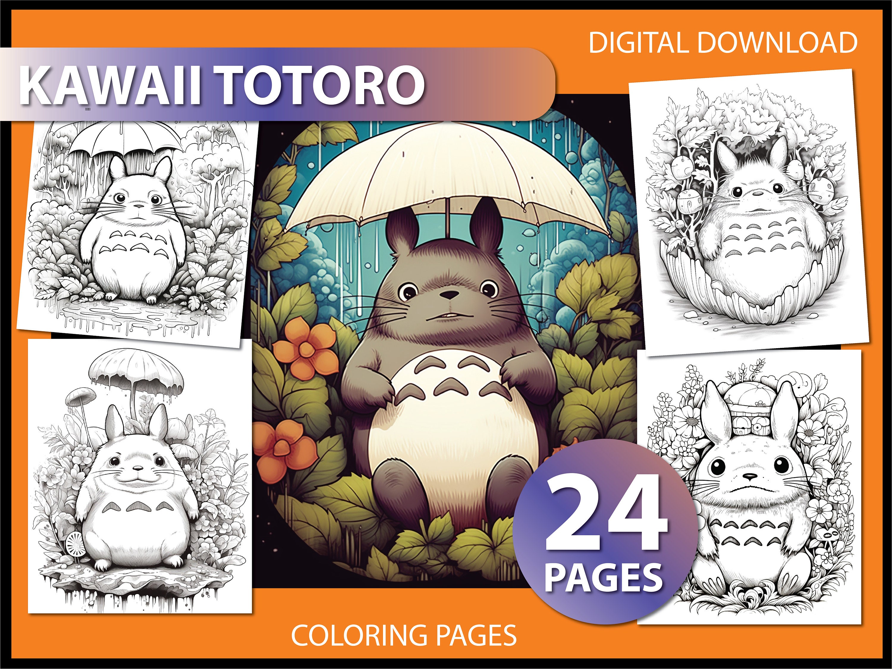Totoro Coloring Page