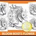 Blooming Splendor: Bloom Boots Coloring Pages for Adults - Etsy