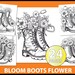 Blooming Splendor: Bloom Boots Coloring Pages for Adults - Etsy