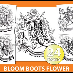 Blooming Splendor: Bloom Boots - Coloring Pages for Adults - Coloring ...