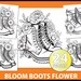 Blooming Splendor: Bloom Boots Coloring Pages for Adults - Etsy