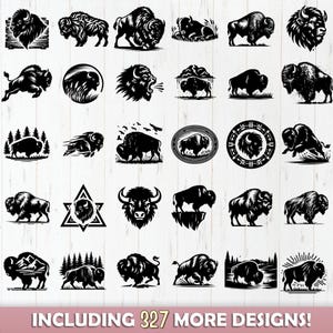 Bison or Buffalo SVG Bundle | Wild Bison Clipart | Buffalo Farm Svg ...