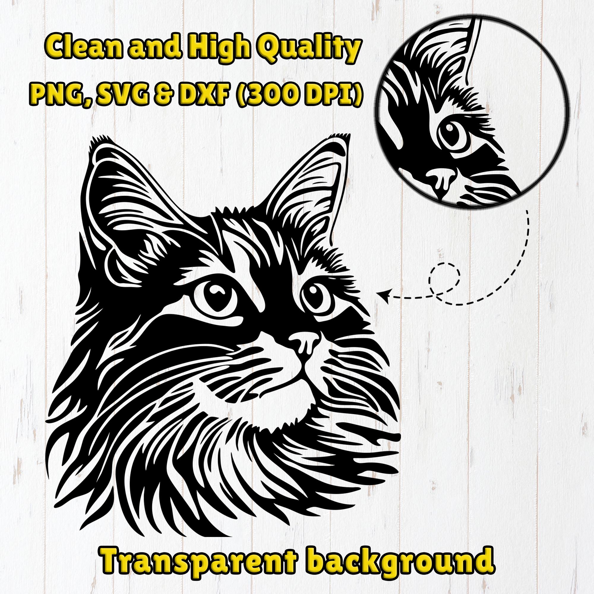 Cat Heads SVG Bundle Pack - All Cat Pet Breed Silhouettes & Cut Files ...