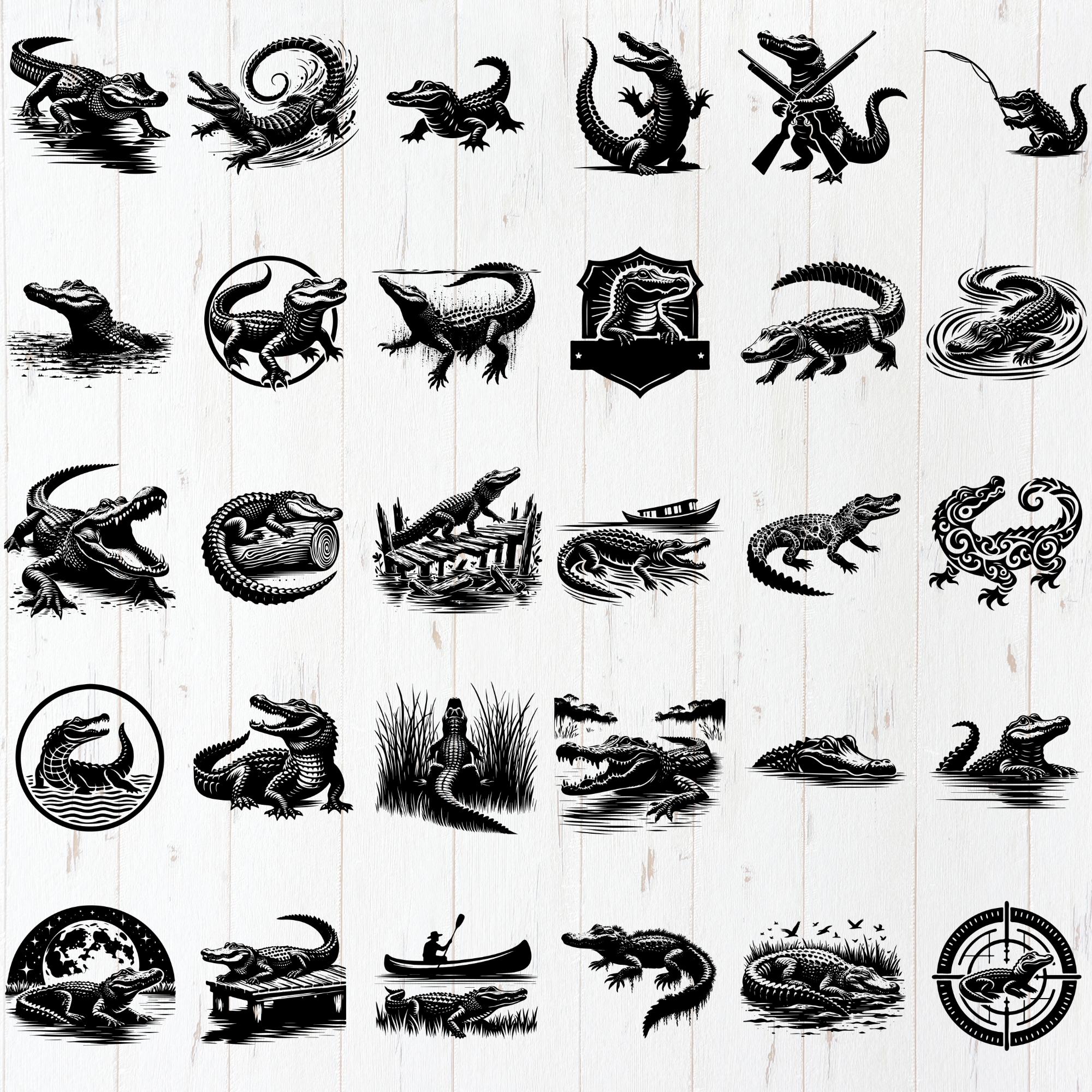 Alligator SVG Bundle | Cute & Wild Gator Clipart | Alligator and ...