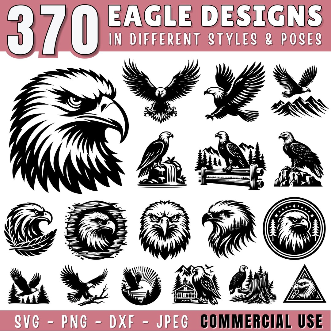 Eagle SVG Bundle | Wild Animals Svg, Bald Eagle Clipart, Forest Svg ...