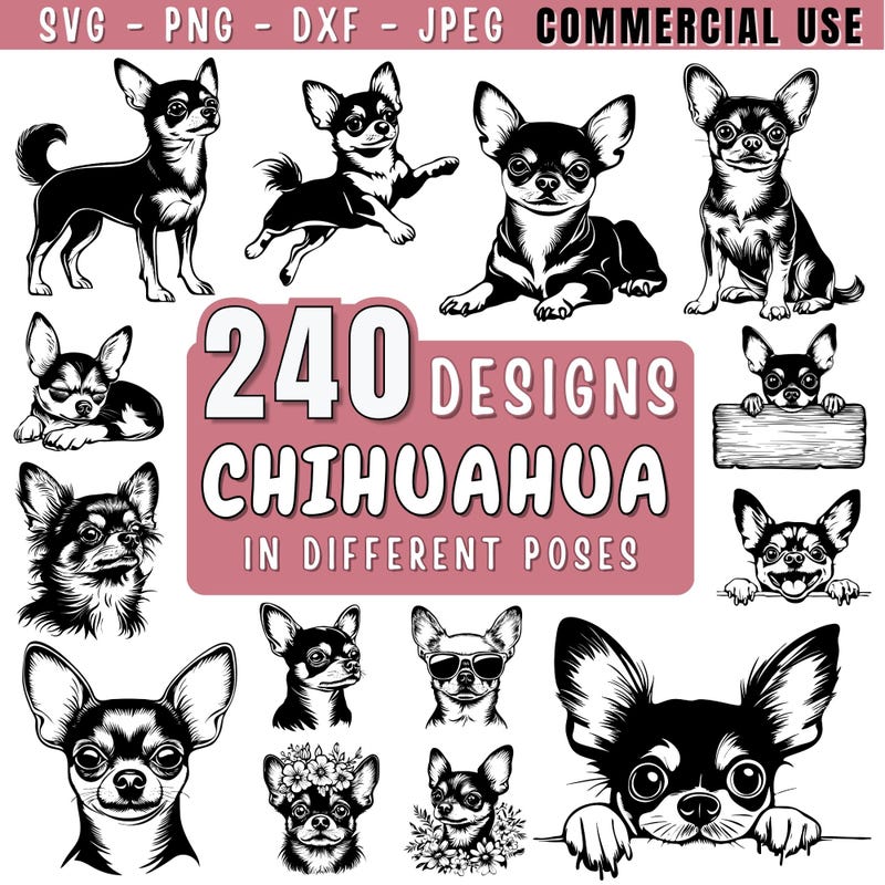 Chihuahua Vector Dxf - Etsy