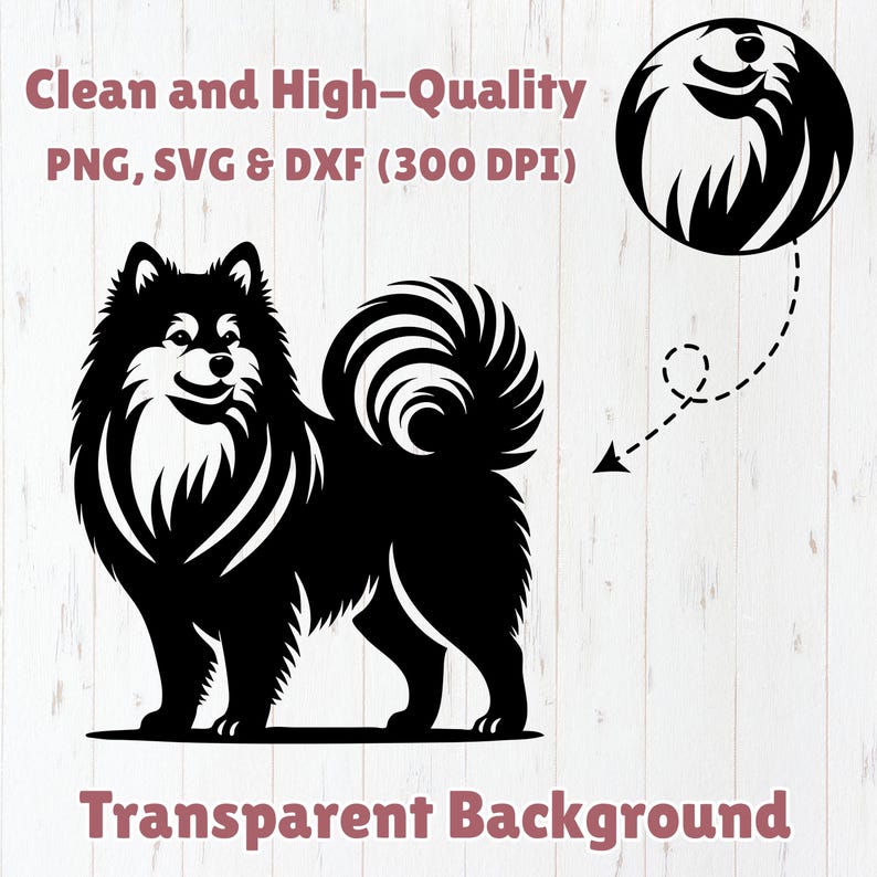 American Eskimo Dog SVG Bundle, Peeking & Fluffy Eskie Clipart, Eskie ...