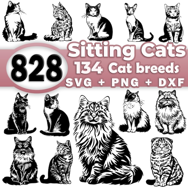 Cat Svg - Etsy