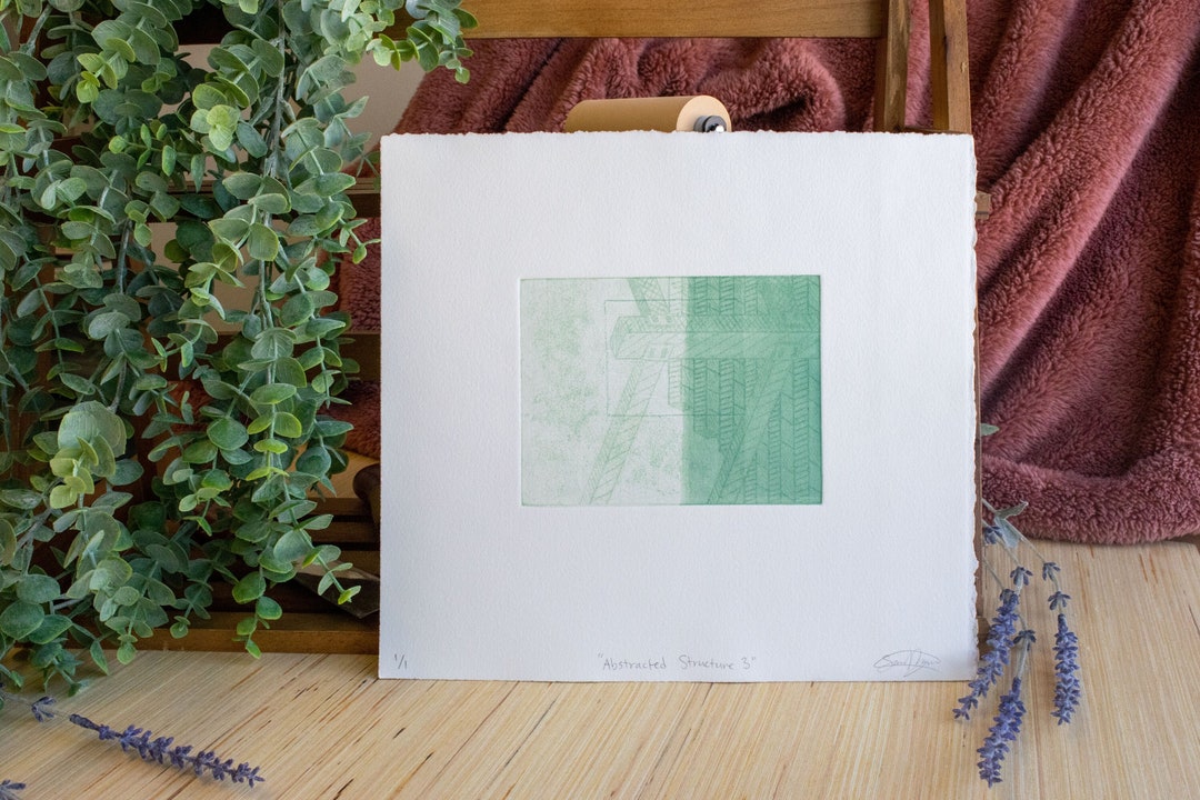 Drypoint Etching, Intaglio, Monoprint, "abstracted Structures ...