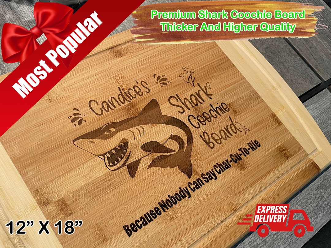 Shark Cooterie Board, Shark Coochie Board, Bamboo Cutting Board ...