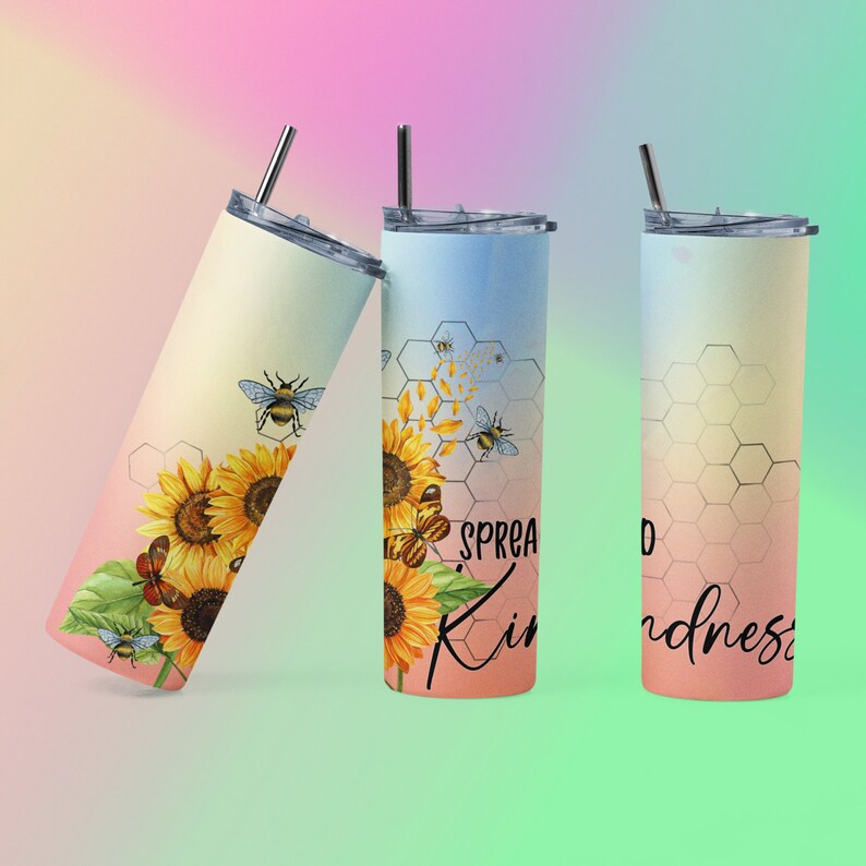 20oz Skinny Tumbler Spread Kindness Sublimation Design - Etsy