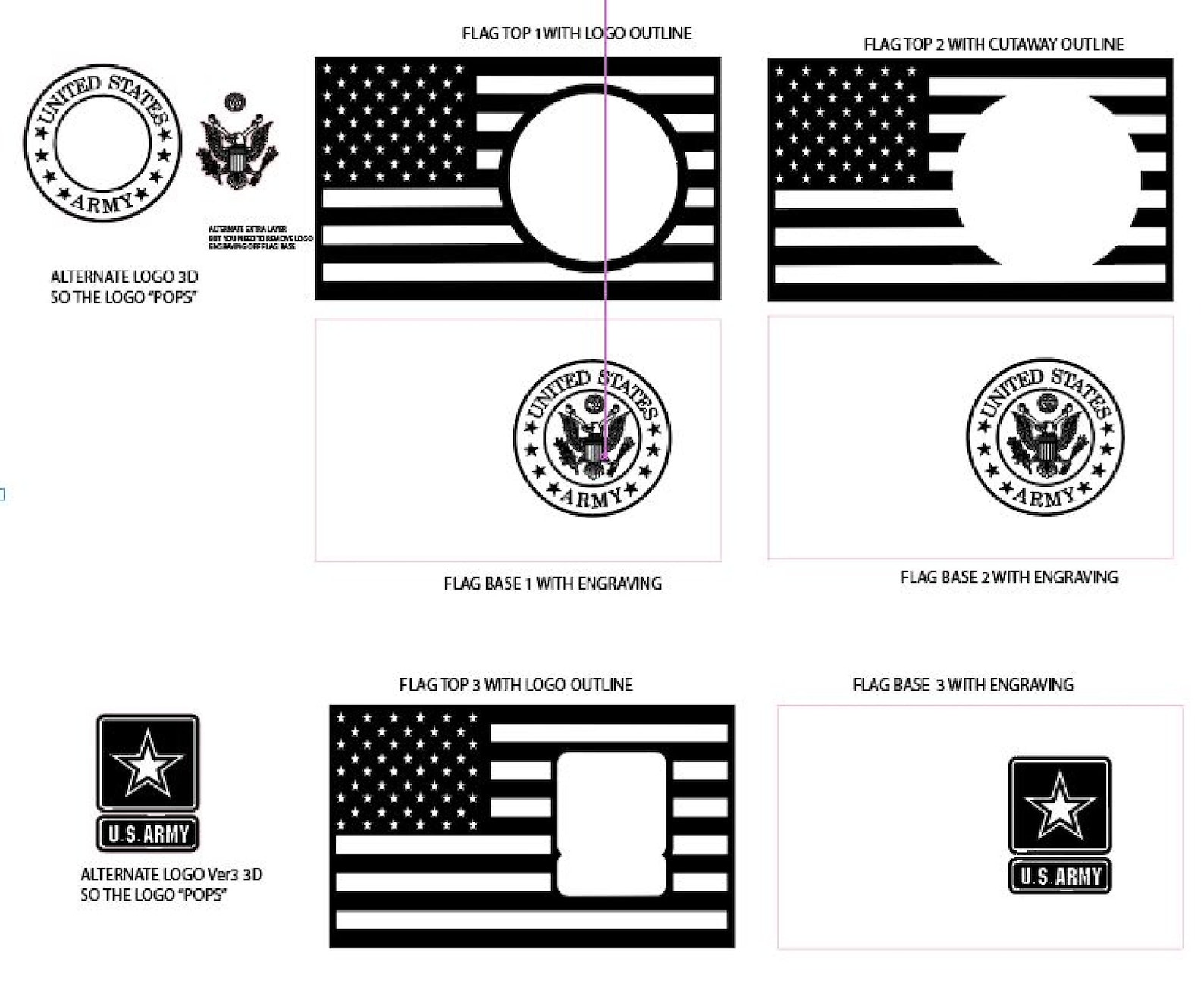 Laser Cut Layered Army Flag, SVG, DXF, Digital Download, Diode Lasers ...