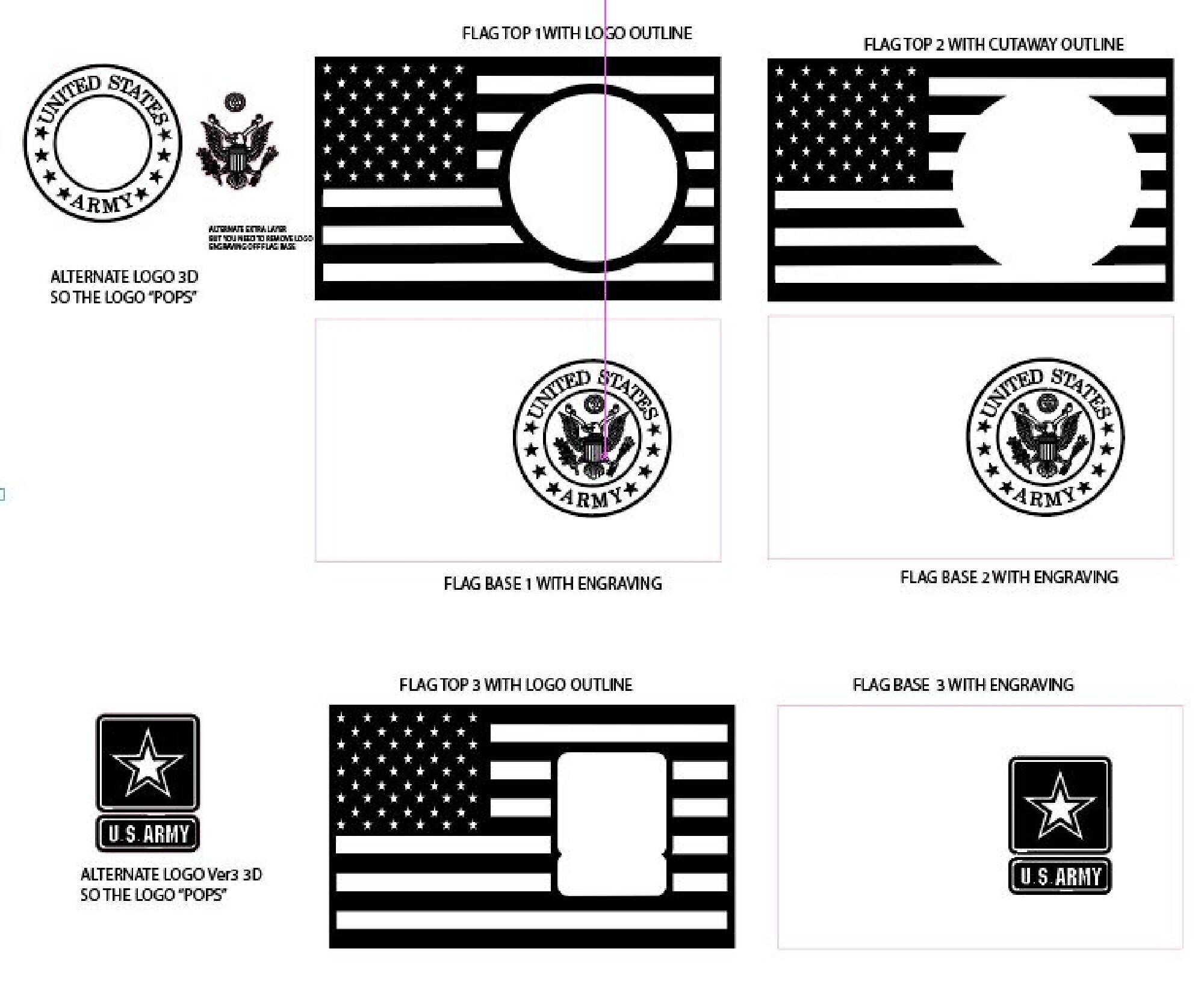 Laser Cut Layered Army Flag, SVG, DXF, Digital Download, Diode Lasers ...