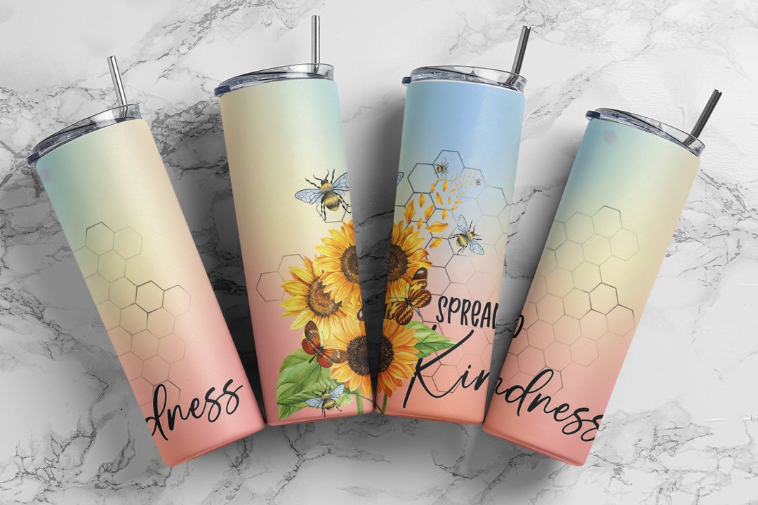 20oz Skinny Tumbler, Spread Kindness, Sublimation Design Templates ...