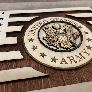 Laser Cut Layered Army Flag, SVG, DXF, Digital Download, Diode Lasers ...
