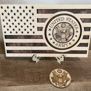 Laser Cut Layered Army Flag, SVG, DXF, Digital Download, Diode Lasers ...