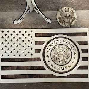 Laser Cut Layered Army Flag, SVG, DXF, Digital Download, Diode Lasers ...