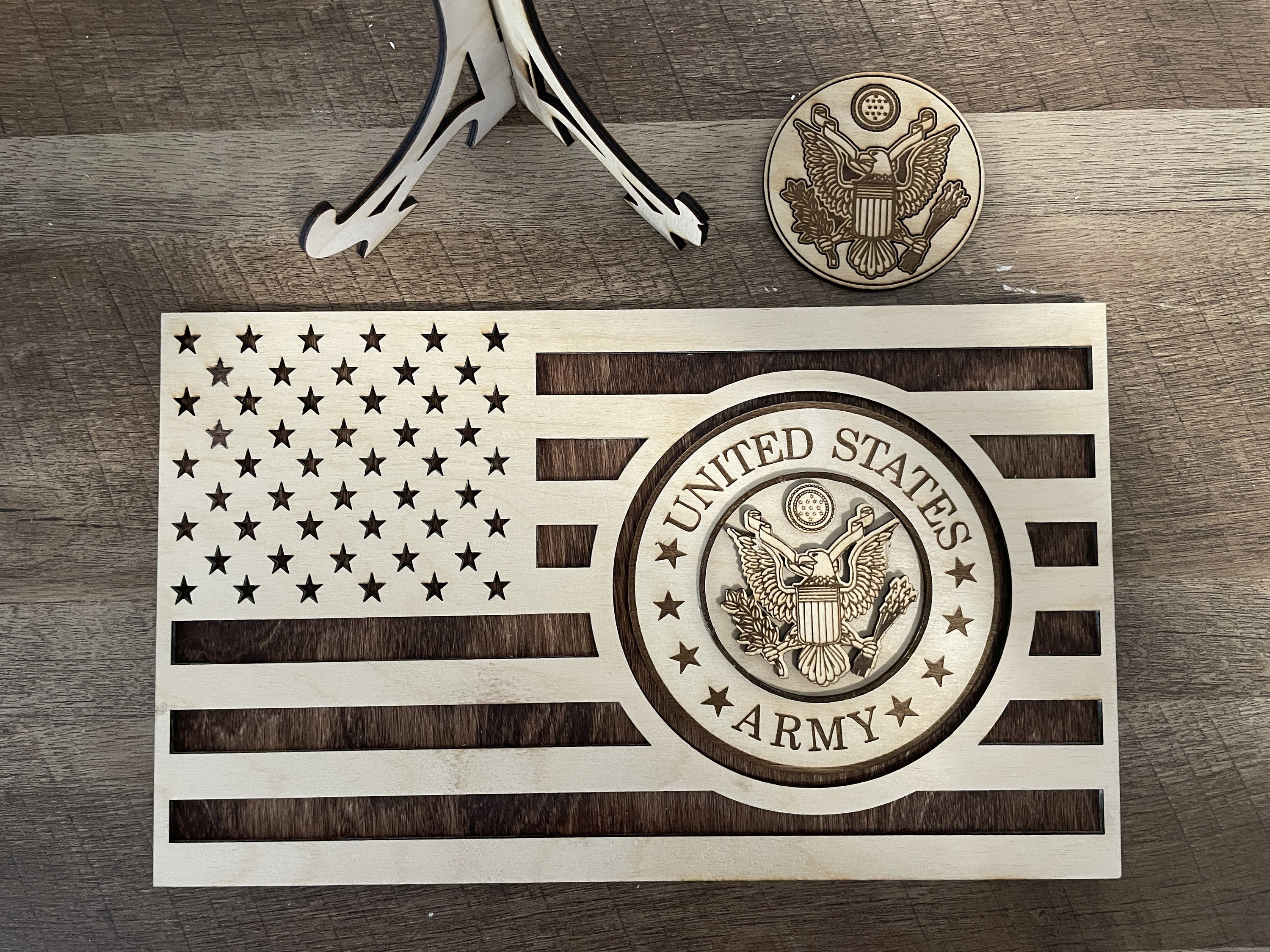 Laser Cut Layered Army Flag, SVG, DXF, Digital Download, Diode Lasers ...