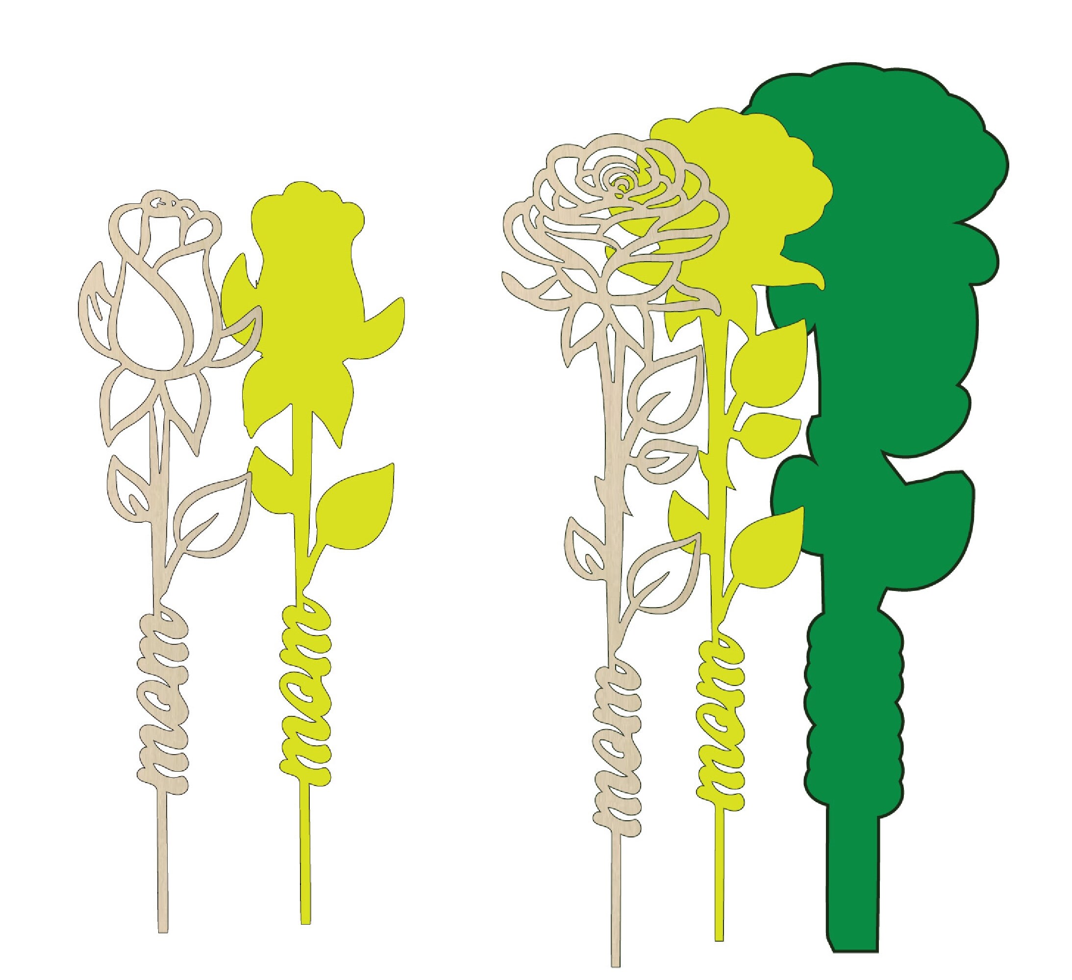 Laser Cut Layered Rose SVG DXF PNG Digital Download Cut - Etsy Australia