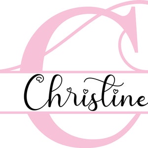 Split Monogram Alphabet, SVG, DXF, PNG, Digital Download, Cut File for ...