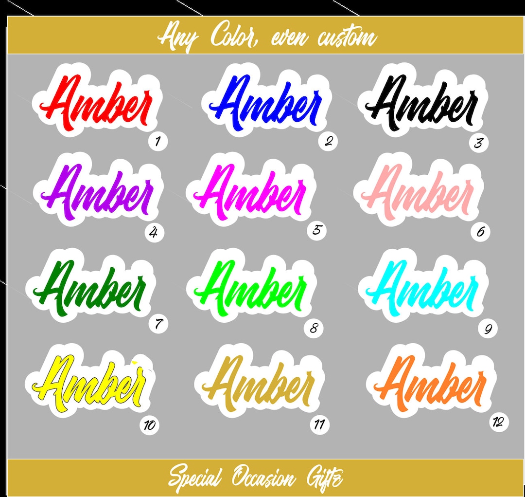 Custom Name Stickers Personalized Colorful Stickers Laptop Decal Best ...