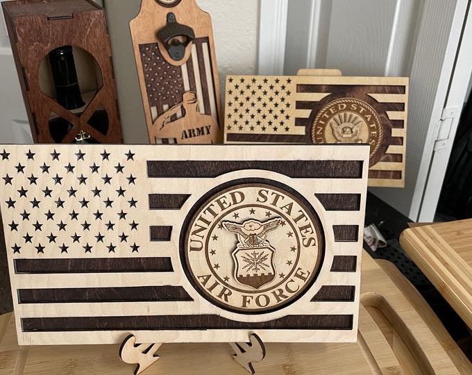 Laser Cut Layered Air Force Flag, SVG, DXF, PNG, Digital Download, File ...