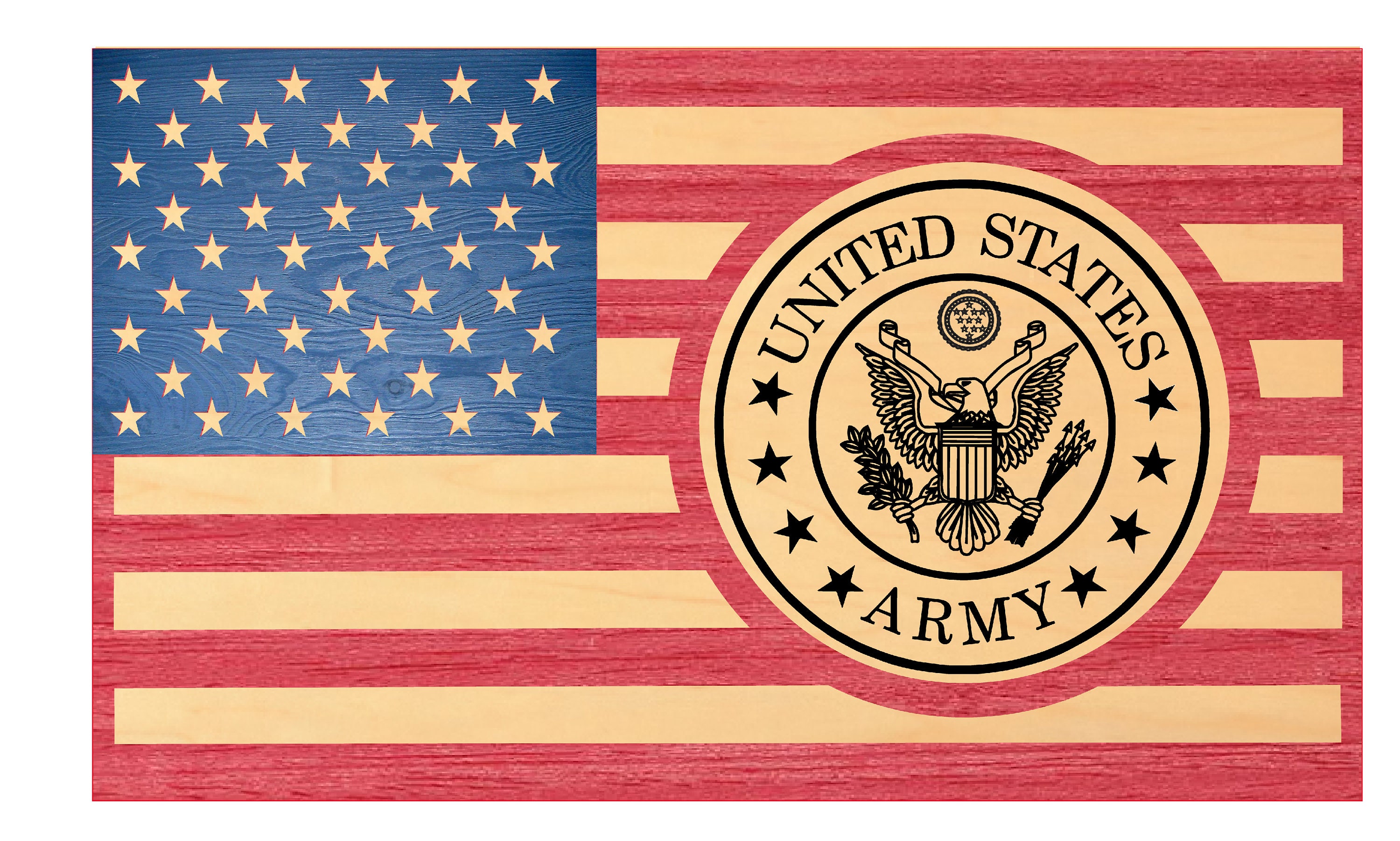 Laser Cut Layered Army Flag, SVG, DXF, Digital Download, Diode Lasers ...