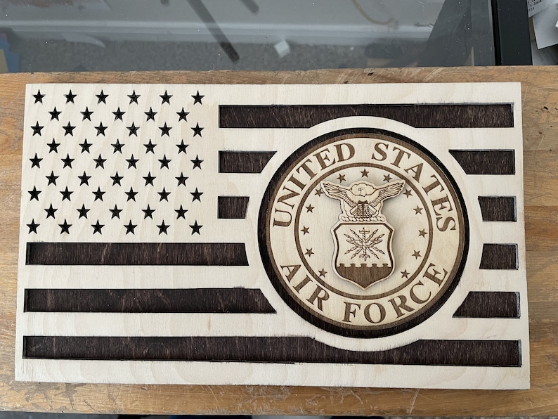 Laser Cut Layered Air Force Flag, SVG, DXF, PNG, Digital Download, File ...