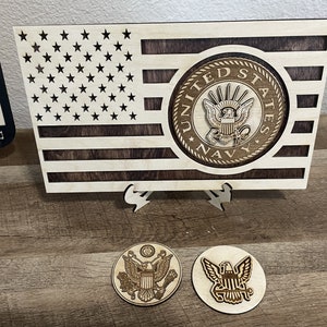 Laser Cut Layered Navy Flag, SVG, DXF, Digital Download, Cut File Diode ...