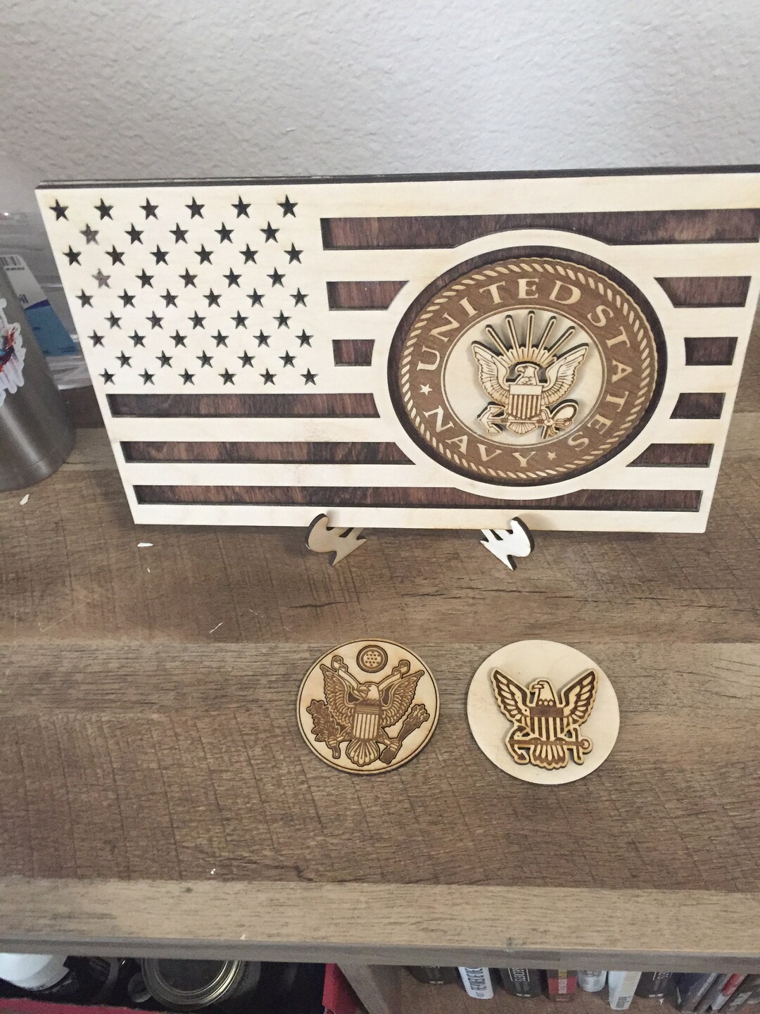 Laser Cut Layered Navy Flag, Laser Cut File, Military Svg, SVG, DXF ...