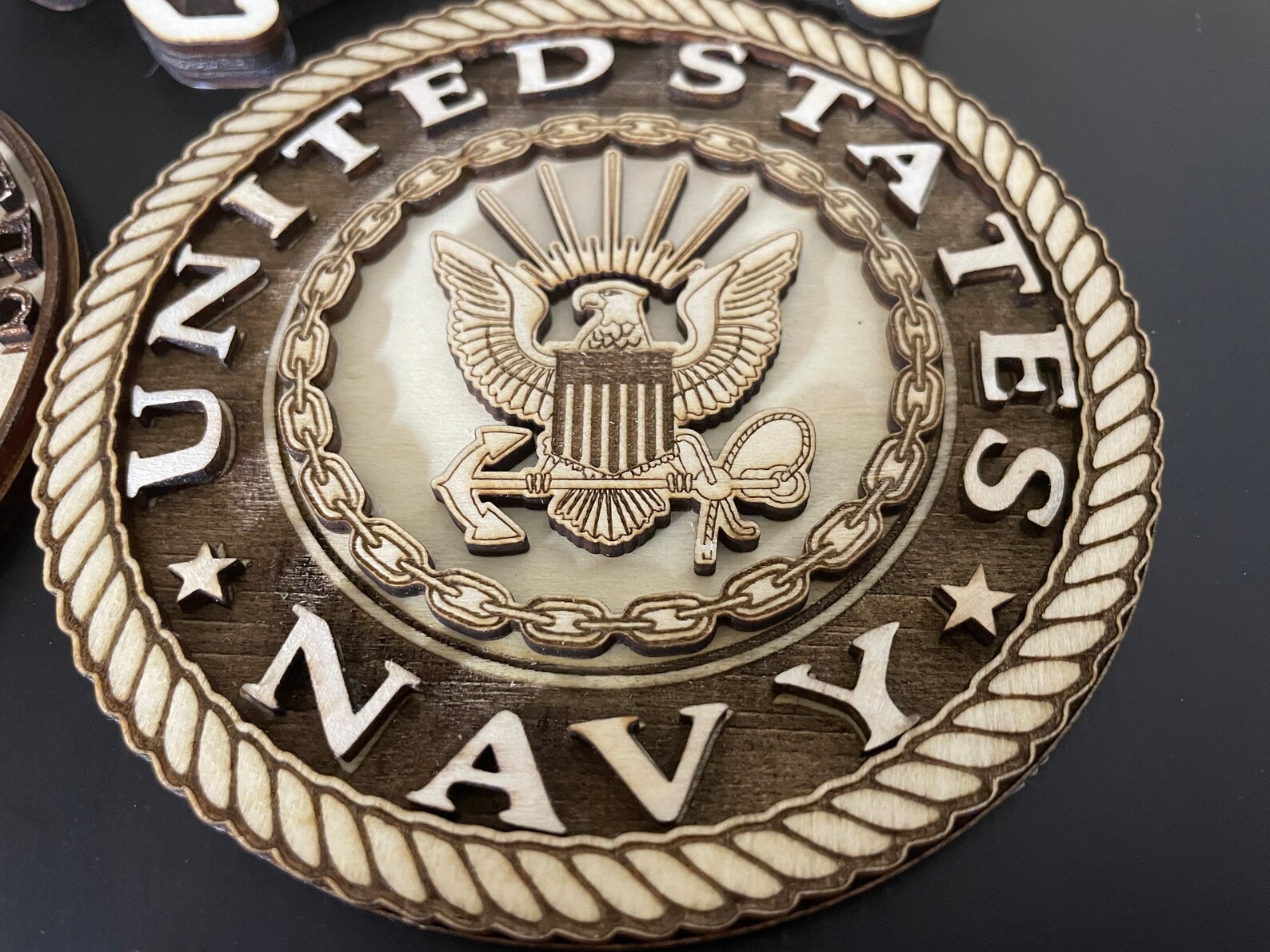 Laser Cut 3 Layered Navy USA File SVG, Dxf Digital Download Diode ...