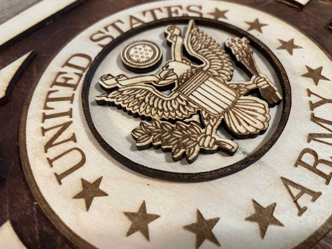 Laser Cut Layered Army Flag, SVG, DXF, Digital Download, Diode Lasers ...