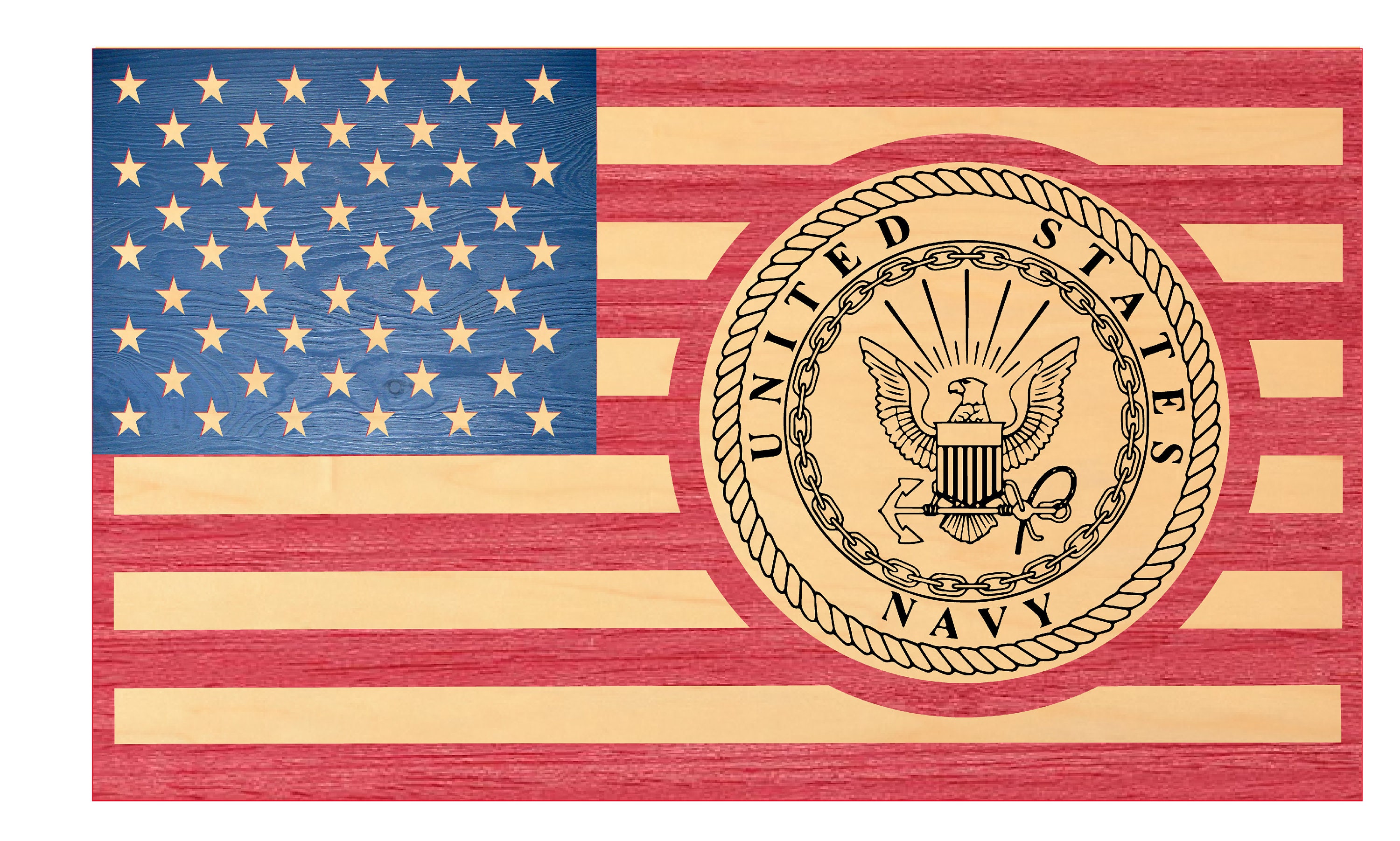 Laser Cut Layered Navy Flag, SVG, DXF, Digital Download, Cut File Diode ...