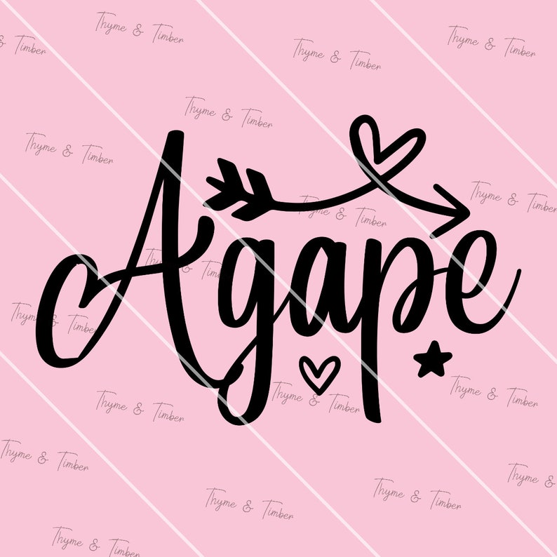 Agape SVG PNG Cricut Image, Digital Download, JW, Encouragement ...