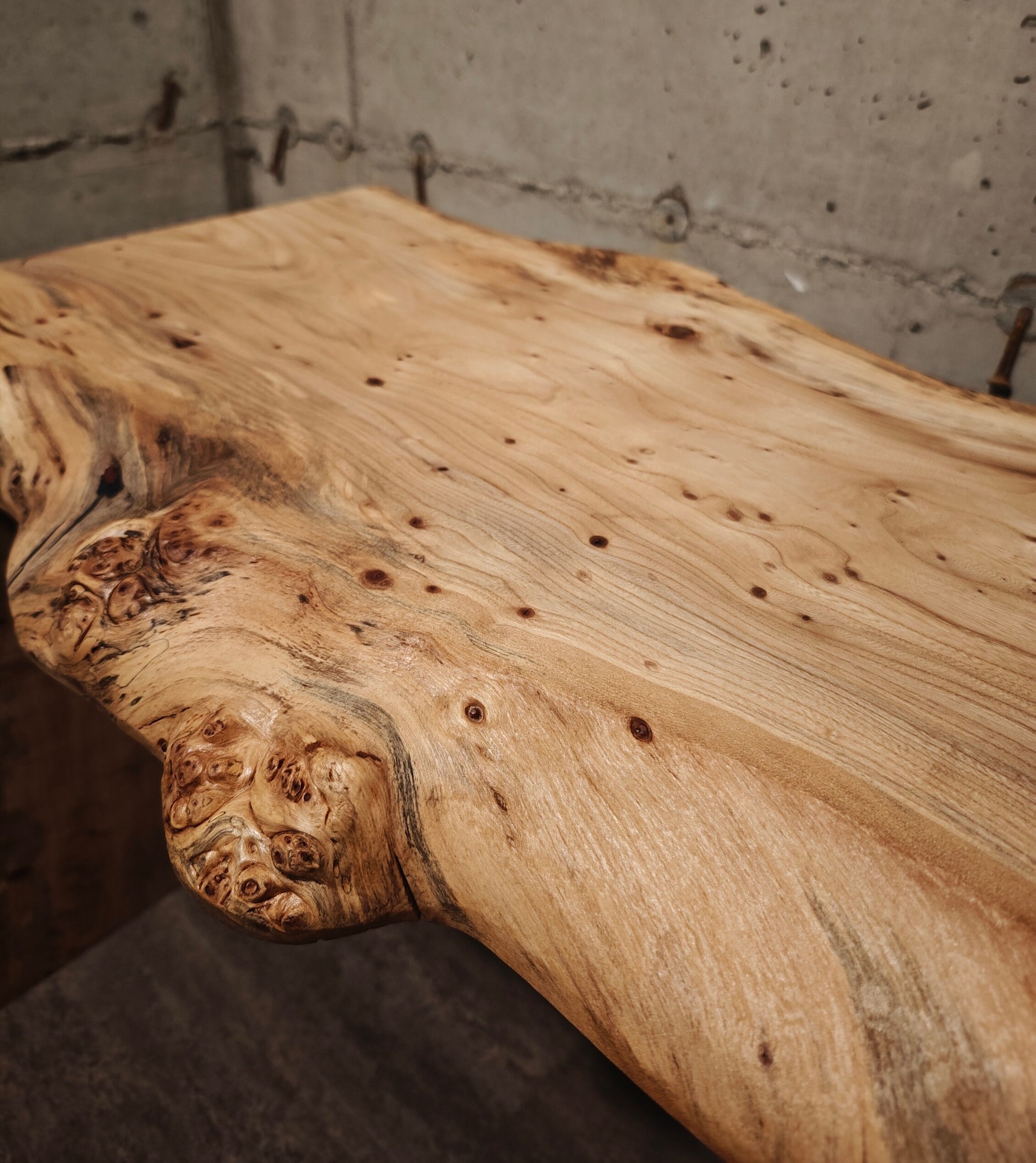 Robuste Pin Burl Bench | Elm Pin Burl Wood Bench | Live Edge Rustic ...