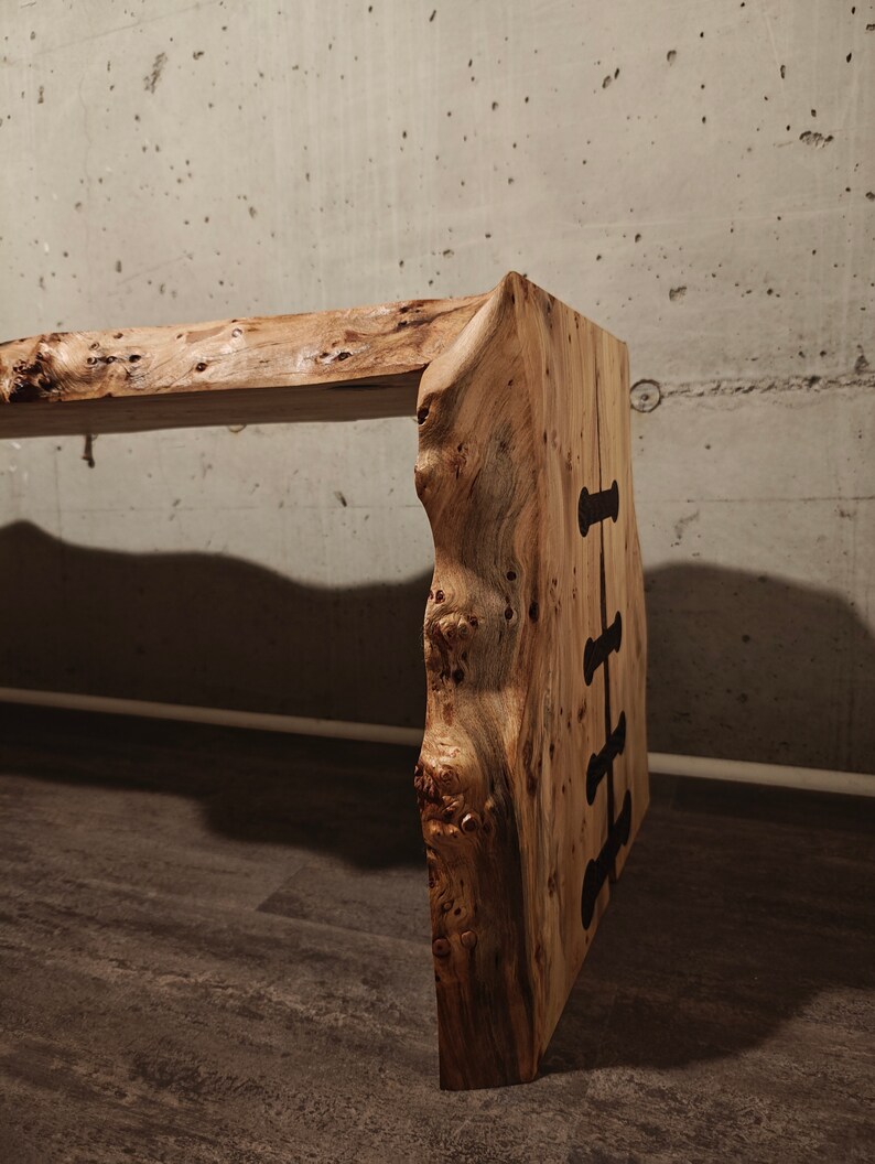 Robuste Pin Burl Bench | Elm Pin Burl Wood Bench | Live Edge Rustic ...