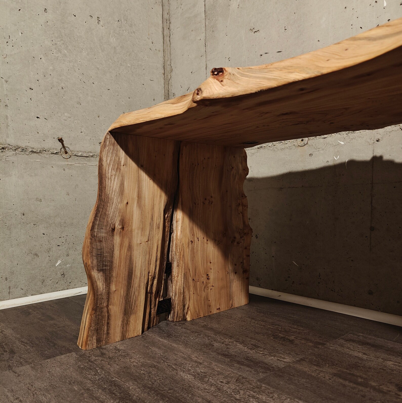Robuste Pin Burl Bench | Elm Pin Burl Wood Bench | Live Edge Rustic ...
