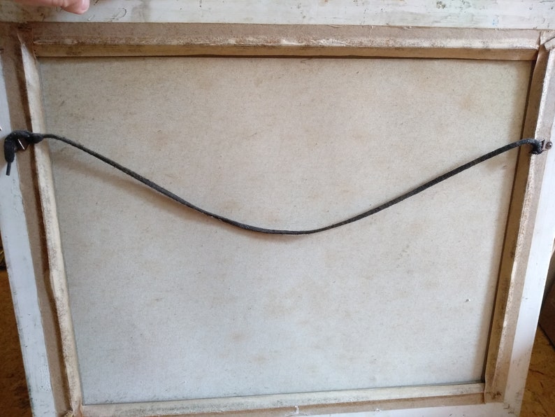 Oil Painting. Landscape Depicting Mountains, Birches and a Stream. the ...