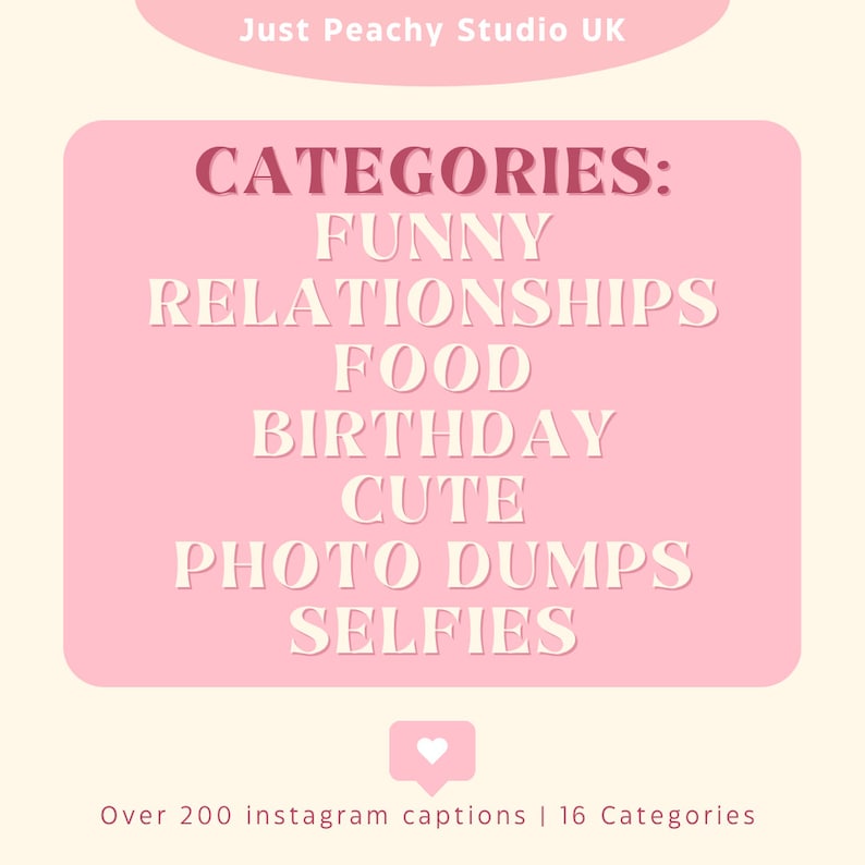 200+ Themed Instagram Captions for Influencers and Brands - Etsy