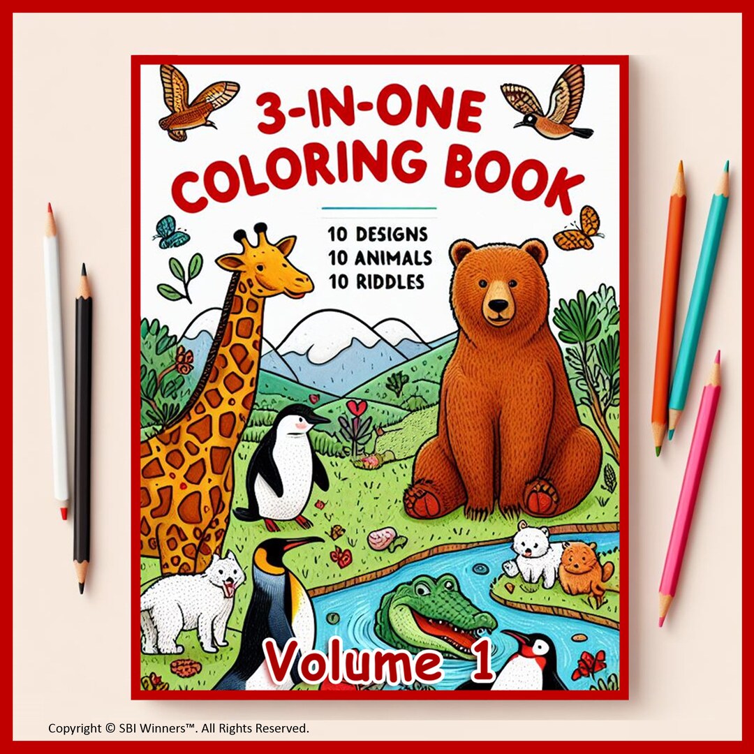 Red Dawn Riddle Coloring Book, Volume 1 (digital Download) - Etsy